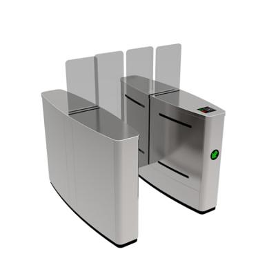China Anti Pinch Acrylic Panel Swing Turnstile Gate with 304 Grade Stainless Steel Housing for Access Control for sale