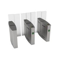 China Stainless Steel Frame Access Control Turnstile with Acrylic Arm and IP44 Rated BLDC Motor Sliding Barrier Gate for sale