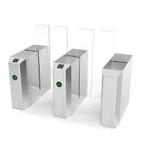 China Full Height Sliding Turnstile Gate Intelligent RFID Card Reader Entrance Quick Pass for sale