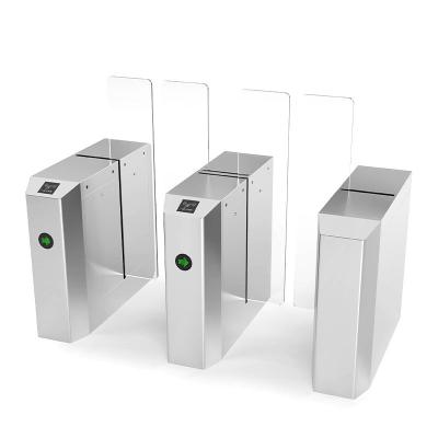 China Full Height Sliding Turnstile Gate Intelligent RFID Card Reader Entrance Quick Pass for sale