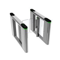 China 100W Acrylic Barrier 24V BLDC Motor Speed Gate Turnstile Waist Height Swing Barrier Gate for sale