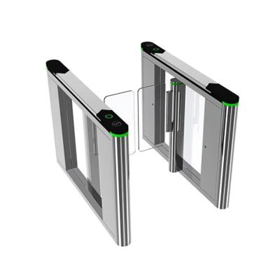 China 100W Acrylic Barrier 24V BLDC Motor Speed Gate Turnstile Waist Height Swing Barrier Gate for sale