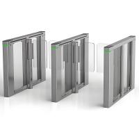 China DC Motor 10mm Acrylic Glass Barrier Gate RS485 SS For Pedestrian for sale