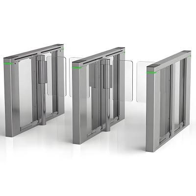 China DC Motor 10mm Acrylic Glass Barrier Gate RS485 SS For Pedestrian for sale