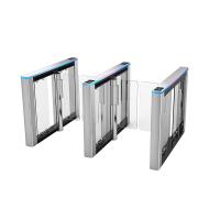 China 0.4 Second Speed Pedestrian Security Turnstile with DC Brushless Motor and Clear Acrylic Arm Swing Barrier Gate for sale