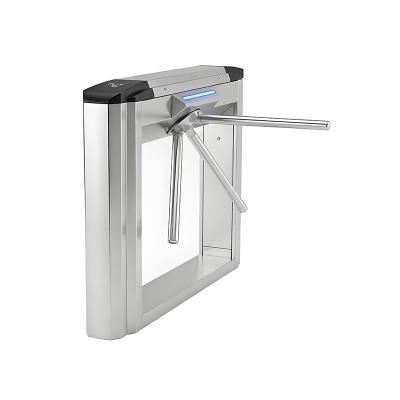 China Low Noise Hydraulic Buffer 304 Stainless Steel Bi-Directional Access Control Tripod Turnstile for sale