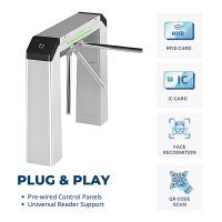 China 304 Stainless Steel Bi-Directional IP54 Protected Tripod Turnstile Gate for High Traffic Access Control for sale