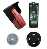 China Polarized Reflective Infrared Photocell Beam with 15M Detection Range and 30mS Reaction Time for Garage Door Safety for sale