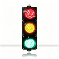 China Road Safety Smart Indication 100mm Colored Lens LED Traffic Signal with 100000H LED Life and PC Shell Material for sale