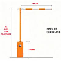 China DC Brushless Adjustable Height Parking Barrier Gate with IP54 Protection for Traffic Control for sale