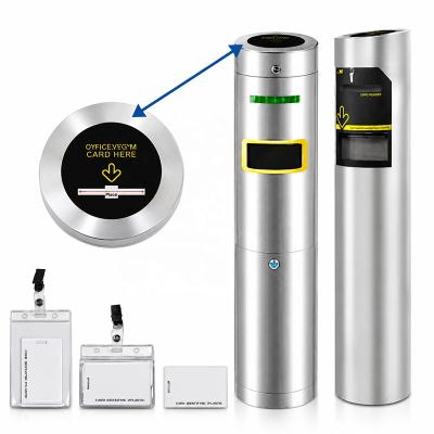 China 304 Stainless Steel RFID Card Collector with 280 Card Capacity and Door Opening Motion Sensor for Gym Access Control for sale
