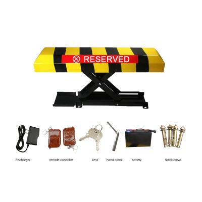 China DC12V Motor Automatic Parking Lock with 305mm Lifting Height and Rechargeable Lead Acid Battery for sale