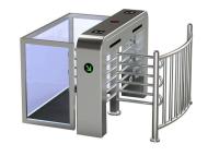 China Semi Automatic 304 Stainless Steel Half Height Turnstile with 25 to 30 Person/Minute Flow Rate for Secure Access Control for sale