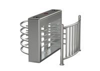 China 304 Stainless Steel Waist Height Turnstile with Fingerprint Access Control and 30 Person/Minute Flow Rate for sale