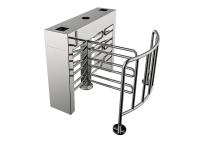 China SS304 Stainless Steel Half Height Turnstile with 30 Person/Minute Flow Rate and Bi-directional Access Control for sale