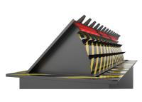 China 16mm Thickness A3 Steel Hydraulic Road Blocker with LED Lamp for Anti-Terrorism Security for sale