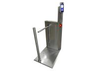 China SS304 Face Recognition Drop Arm Turnstile with 450mm Arm and Temperature Detection for sale