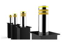 China PLC Controlled 300W Integrated Power 8K Mirror Surface Hydraulic Rising Bollards for Traffic Control for sale