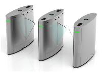 China DC 24V 10mA Access Control Clear Acrylic Flap Barrier Gate Turnstile for sale