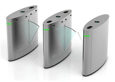 China DC 24V 10mA Access Control Clear Acrylic Flap Barrier Gate Turnstile for sale