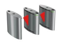 China Bi-Directional 600mm Width SS304 Flap Barrier Gate with 0.2s Opening Time for sale