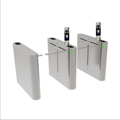 China SS304 Stainless Steel Bi-Directional Drop Arm Turnstile Gate with 450mm Arm Length for Secure Access Control for sale