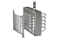 China SS304 Stainless Steel Face Recognition Waist Height Turnstile with 30person/min Flow Rate for sale
