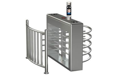 China SS304 Stainless Steel Face Recognition Waist Height Turnstile with 30person/min Flow Rate for sale