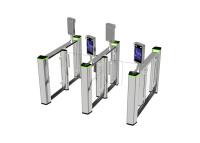 China Tempered Glass SS304 0.4S Fastlane Pedestrian Barrier Speed Gate Turnstile for High Traffic Areas for sale