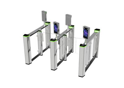 China Tempered Glass SS304 0.4S Fastlane Pedestrian Barrier Speed Gate Turnstile for High Traffic Areas for sale