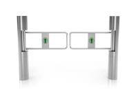 China Stainless Steel 168mm Column Swing Barrier Gate with 500mm Arm and 3s Reset Time for sale