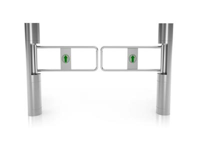 China Stainless Steel 168mm Column Swing Barrier Gate with 500mm Arm and 3s Reset Time for sale
