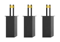 China SS304 IP68 PLC Controlled Automatic Hydraulic Rising Security Bollard with LED Light for sale