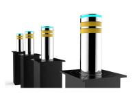 China Hydraulic Retractable Bollards with SUS304 Stainless Steel 8k Mirror Surface and Remote Control for Traffic Control for sale