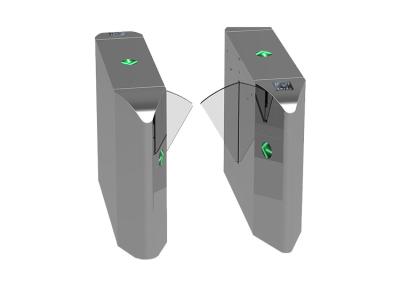 China SS304 Stainless Steel BLDC Motor Acrylic Wing Automatic Flap Barrier Gate Turnstile for sale