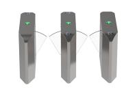 China Stainless Steel 304 Brushless DC Motor IP44 Rated Flap Barrier Gate and Access Control Turnstile for sale