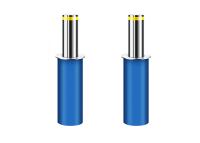 China Brushed Finishing SS304 Automatic Rising Bollards with 100m Remote Control Hydraulic Security System for sale
