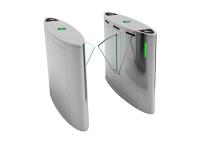 China Contactless Solution Pedestrian Turnstile with BLDC Motor and 270mm Length Flap Barrier Gate for sale