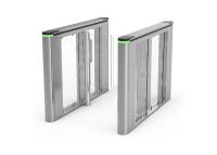 China SS304 Acrylic Pedestrian Swing Gate with BLDC Motor and RS485 Communication for High-Speed Access Control for sale