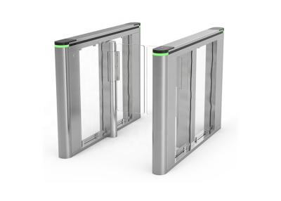 China SS304 Acrylic Pedestrian Swing Gate with BLDC Motor and RS485 Communication for High-Speed Access Control for sale