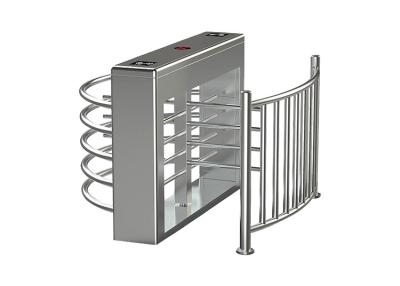 China SUS304 Stainless Steel DC24V Waist Height Turnstile with 450mm Arm and LED Indicator for sale