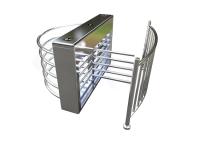 China SS304 Stainless Steel Half Height Turnstile with 450mm Arm and IP55 Rating for Secure Access Control for sale