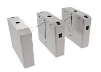 China Lane 600mm Retractable Flap Barrier Card Reader Integrate Entrance Wire DC24V for sale