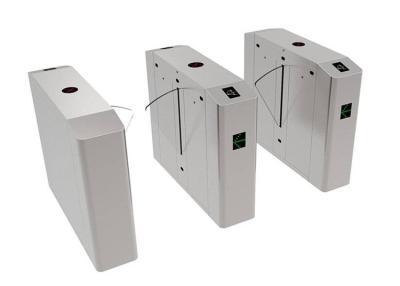 China Lane 600mm Retractable Flap Barrier Card Reader Integrate Entrance Wire DC24V for sale