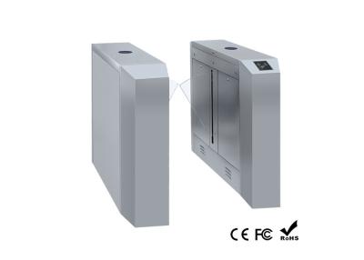 China Wire Drawing Automatic Flap Barrier Glass Retractable LED Indicator for sale