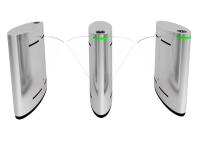 China Electronic 304 Stainless Steel Flap Barrier Gate CE Approved With Barcode Scanner for sale