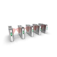 China Smoothly Running Baffle Gate Turnstile Pedestrian Flap Barrier With BLDC Motor for sale