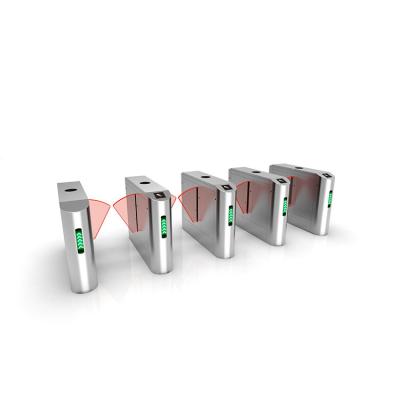 China Smoothly Running Baffle Gate Turnstile Pedestrian Flap Barrier With BLDC Motor for sale