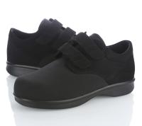 China Diabetic Shoes Daily Casual Healthcare Flat Shoes Orthotics Shoes Black Shoes Comfortable for sale