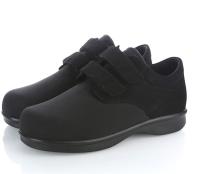 China Diabetic Shoes Daily Casual Healthcare Flat Shoes Orthotics Shoes Black Shoes Comfortable for sale